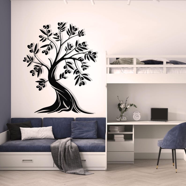 Olive Tree Tree of Life Metal Wall Art Tree Decor Extra Large Metal ...