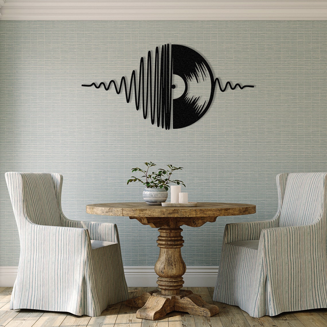 Record Metal Wall Art Classic Decor Music Band Art Hand Made Decoration ...