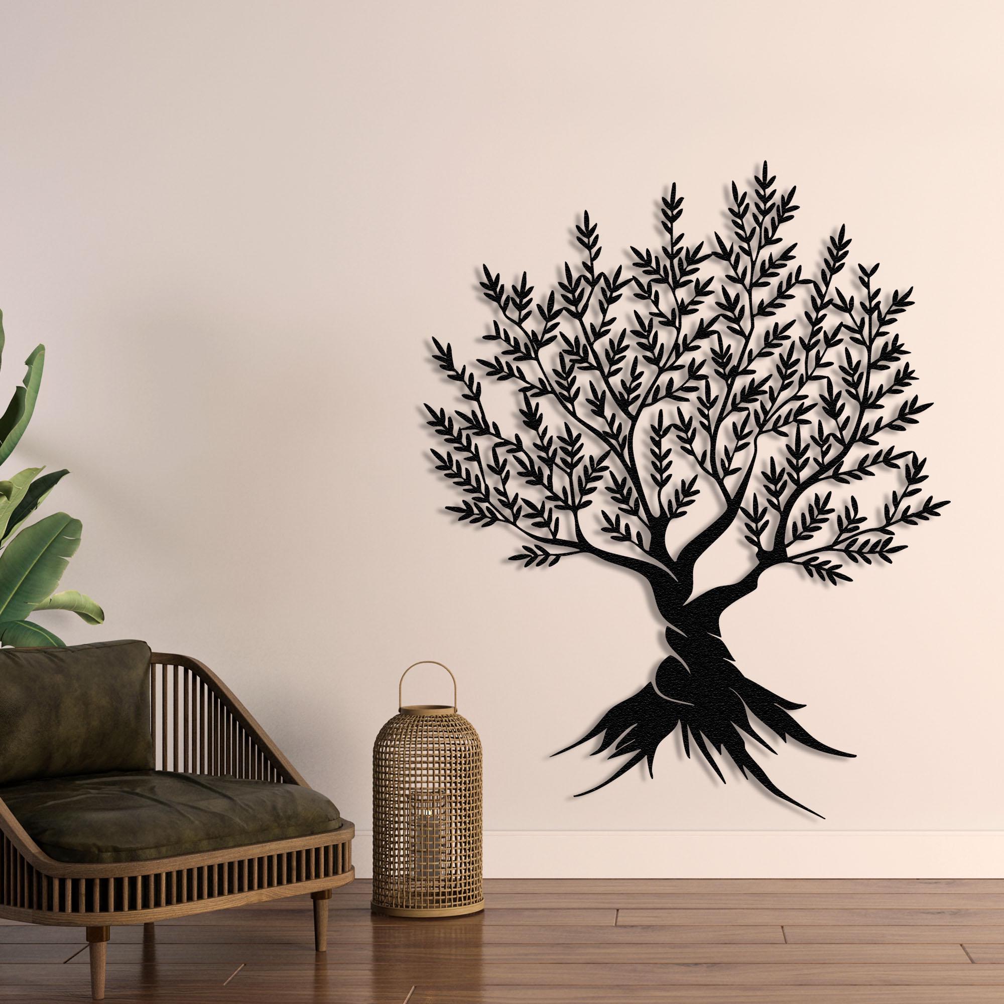 Oversized Metal Wall Decor Outdoor Lover Gift Olive Metal Decor Nature ...