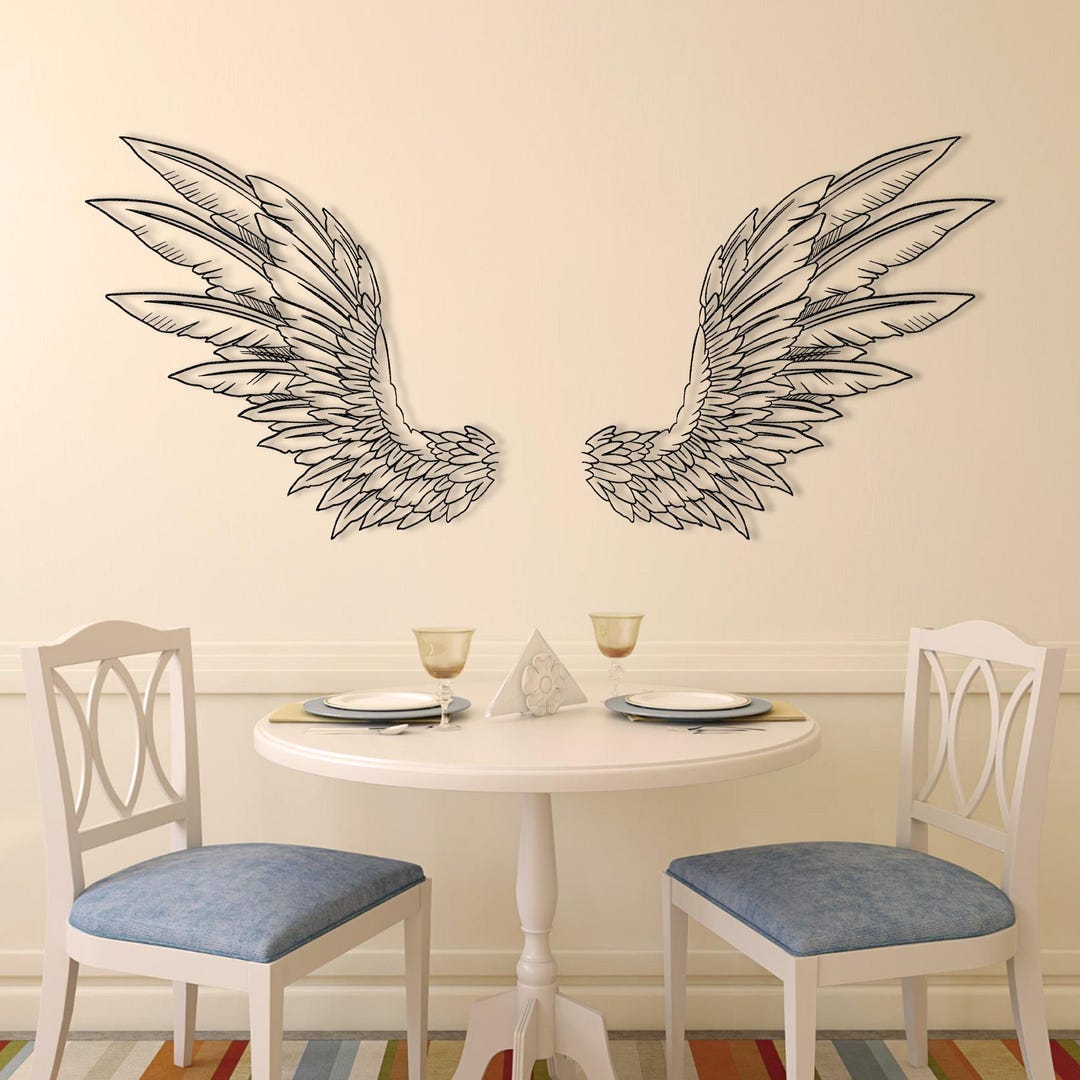 Angel Wings Decor Fairy Wings Art Wings Decor Metal Wall Art Metal Wall ...