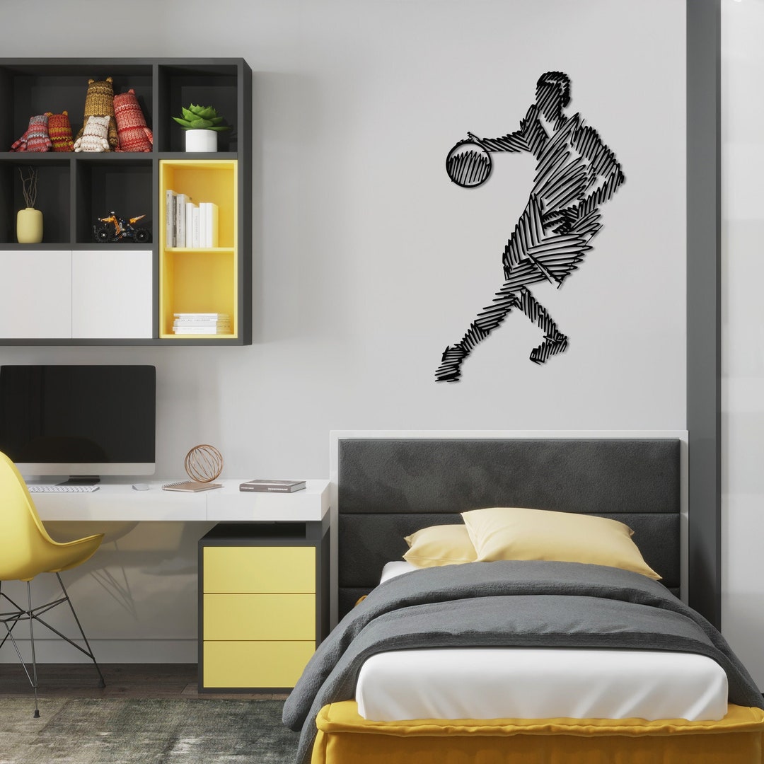 Basketball Metal Sign NBA Metal Art Sports Art Metal Wall Decor Desk ...