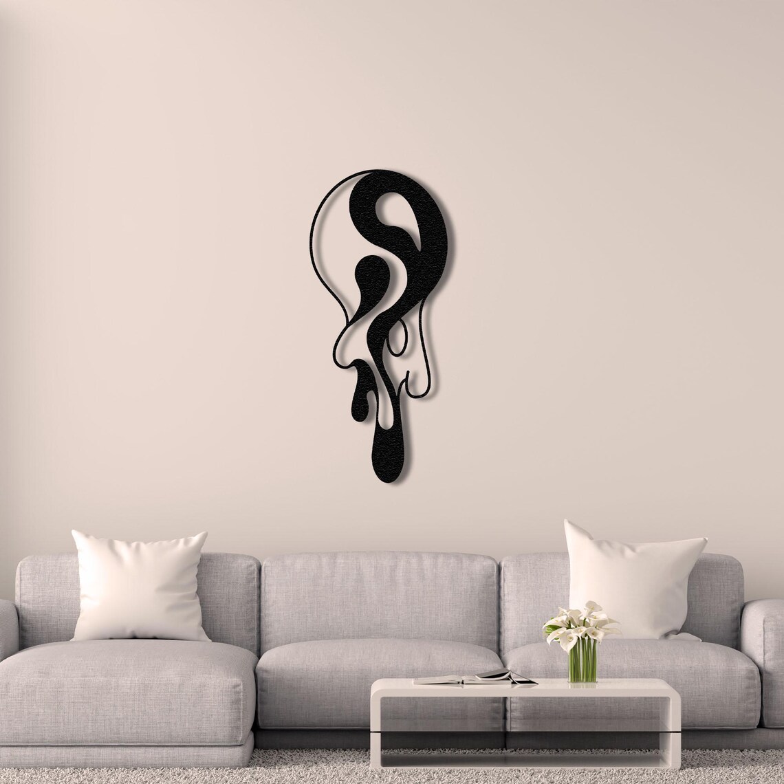 Yin Yang Metal Wall Art Yin Yang Gift Melting Decor Home Decor Room ...