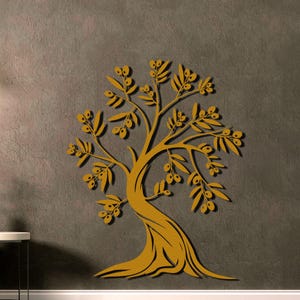 Olive Tree Tree of Life Metal Wall Art Tree Decor Extra Large Metal ...