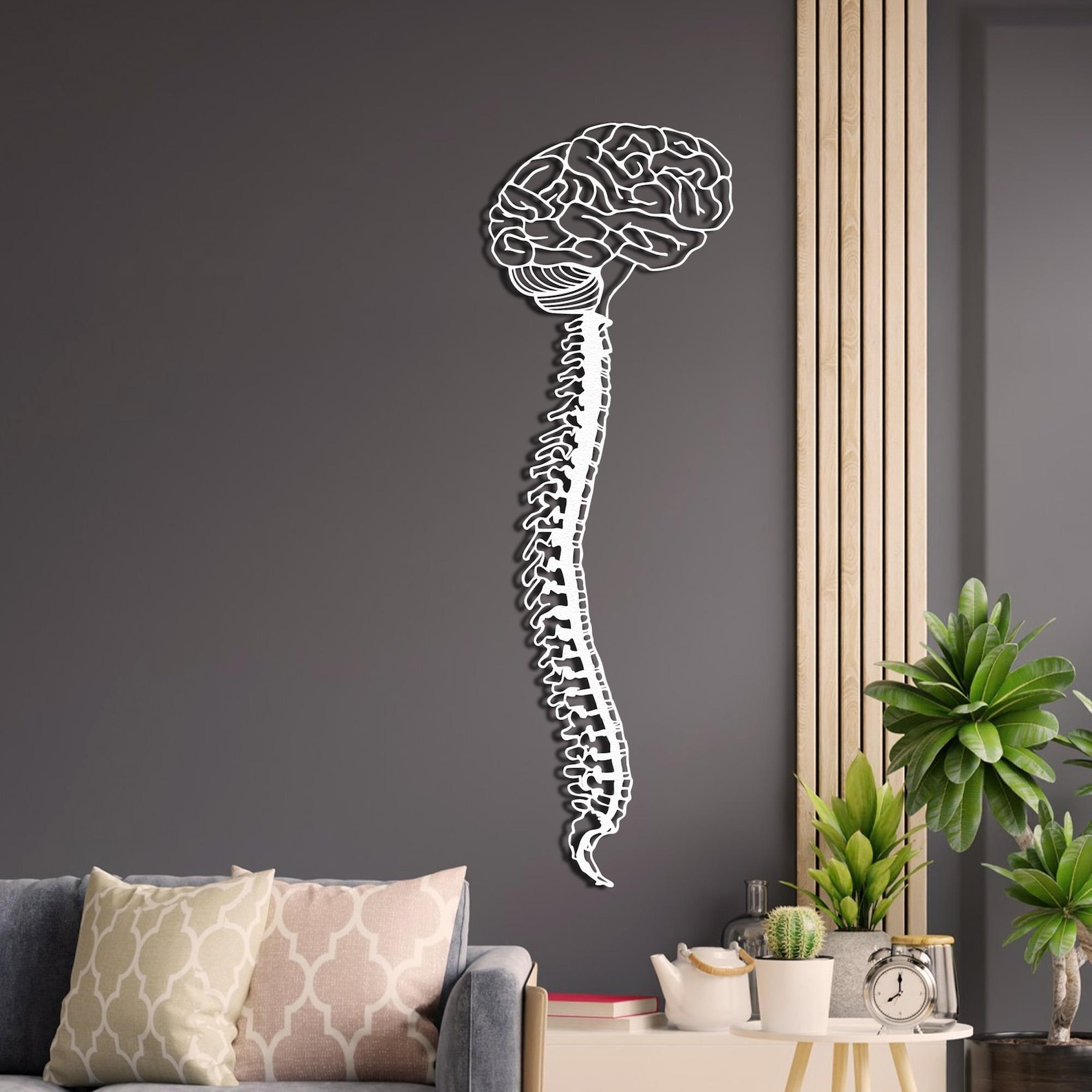 Spine Wall Decor Spiral Cord Metal Wall Art Human Spine Office Wall Art ...