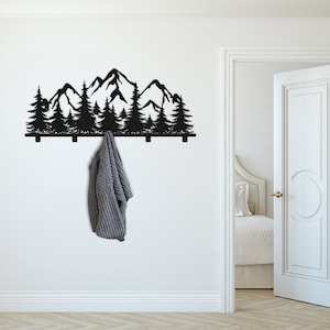 Hook Coat Rack Tree Hanger Mountain Decor Coat Hanger Extra Large Coat ...