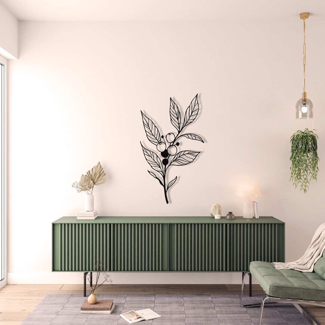 Blueberry Decor Metal Wall Art Fruit Decor Tree Decor Housewarming Gift ...