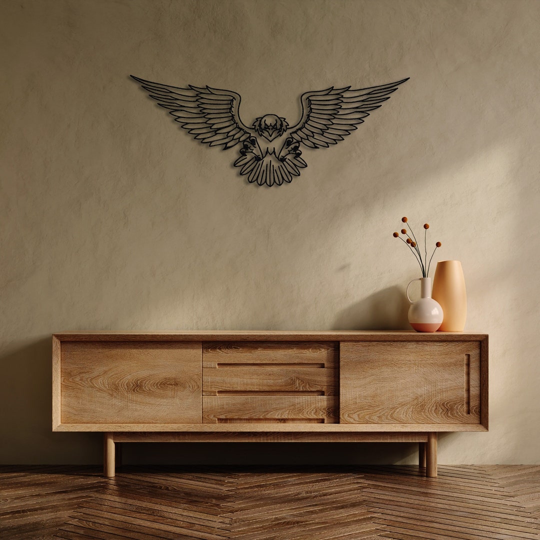 Eagle Decor Eagle Wall Art Metal Large Wall Art American Eagle ...