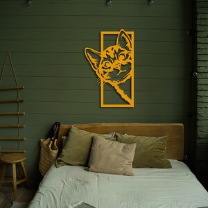 Metal Cat Wall Art Cats Decor Cat Lover Gift Hangings Living Room Decor ...