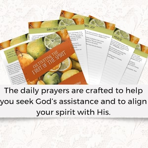 Fruit of the Spirit Printable and Fillable PDF Devotional Journal for ...