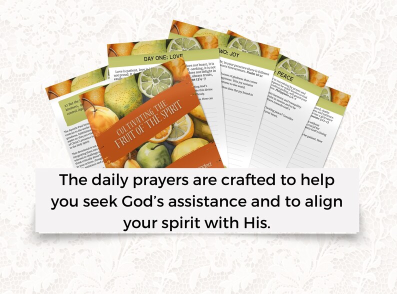 Fruit of the Spirit Printable and Fillable PDF Devotional Journal for ...