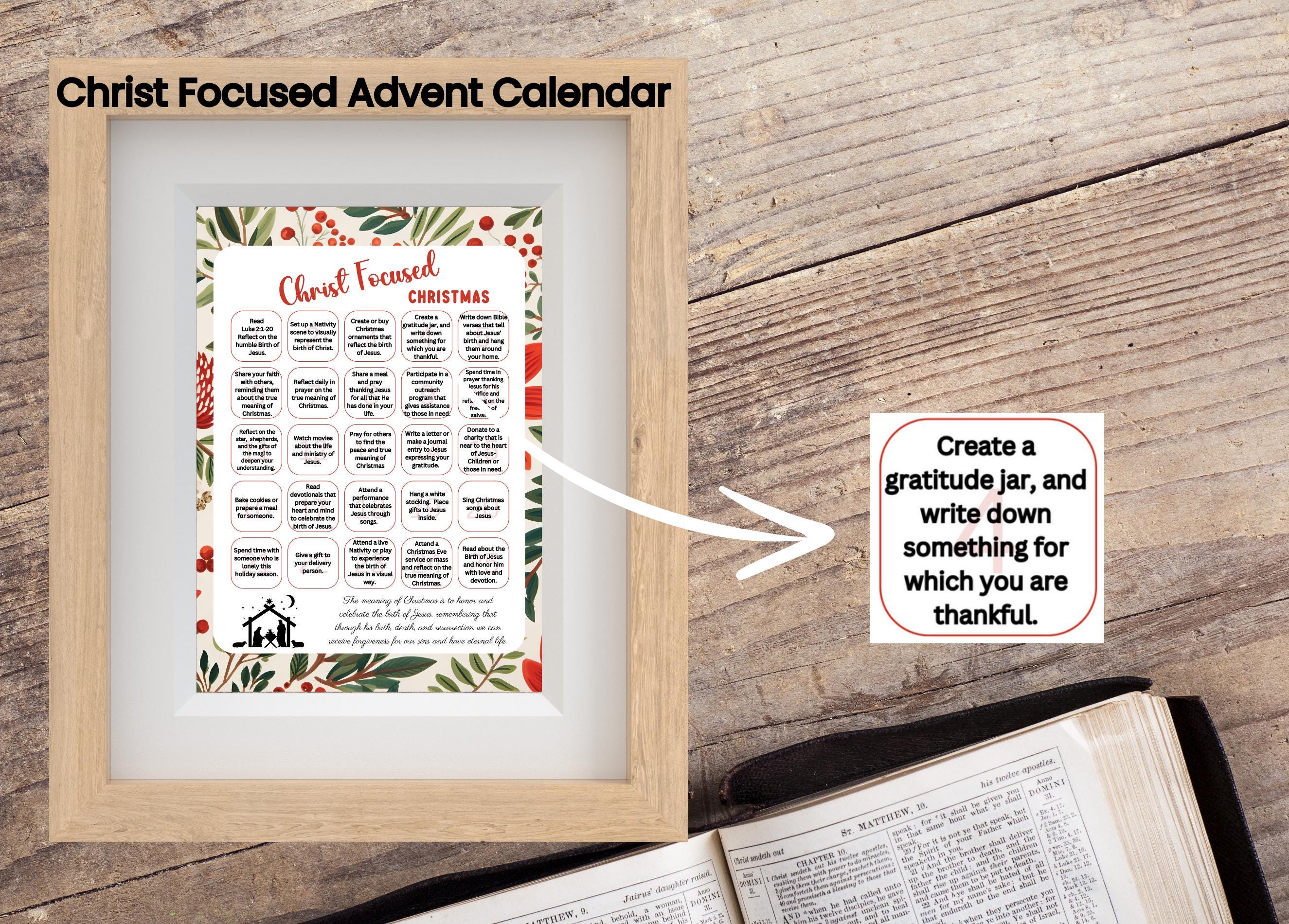 Printable Christ Centered Advent Calendar Printable in 5 Sizes ...