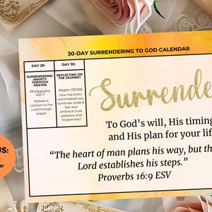 How to Surrender to the Will of God 30 Day Devotional Journal | Instant ...