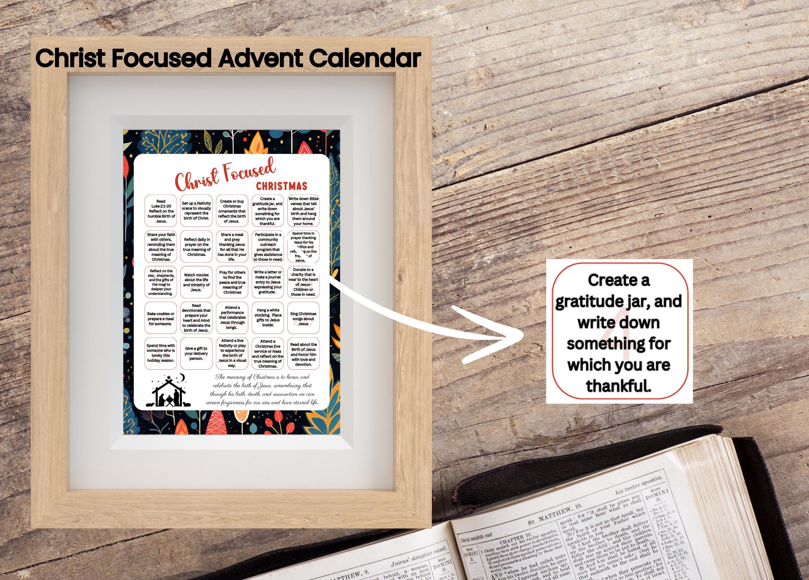 Printable Christ Centered Advent Calendar Printable in 5 Sizes ...