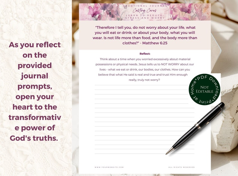 Reducing Stress and Worry 21-day Devotional Journal Daily With Daily ...