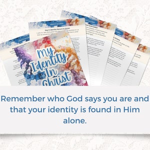 My Identity in Christ Printable and Fillable PDF 7 Day Mini-devotional ...