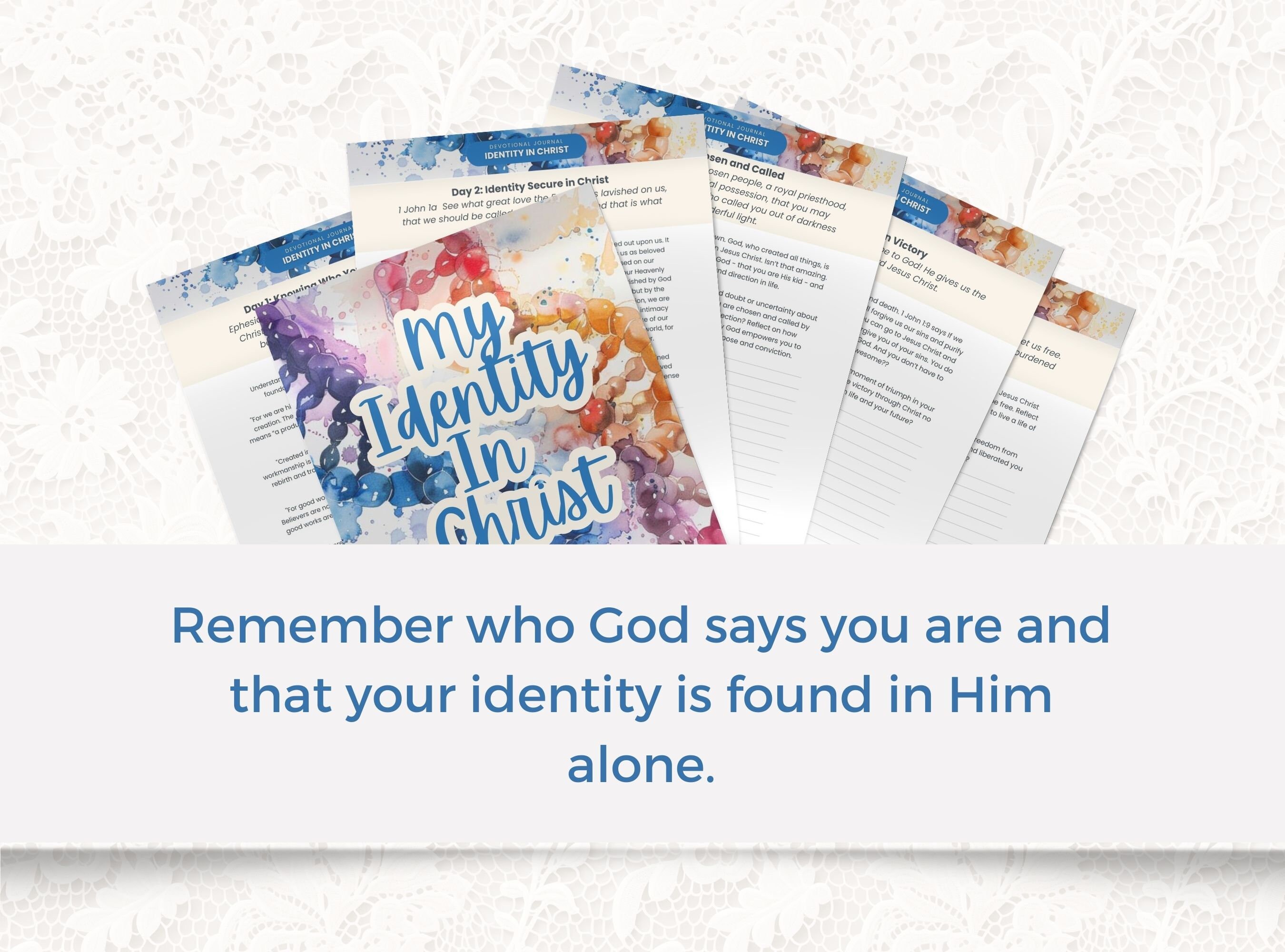 My Identity in Christ Printable and Fillable PDF 7 Day Mini-devotional ...