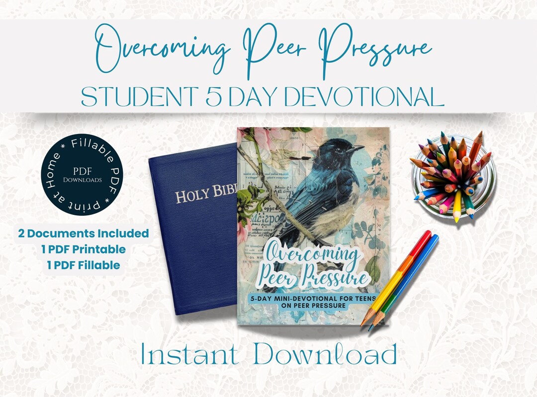 Overcoming Peer Pressure Printable and Fillable PDF 5 Day Mini ...