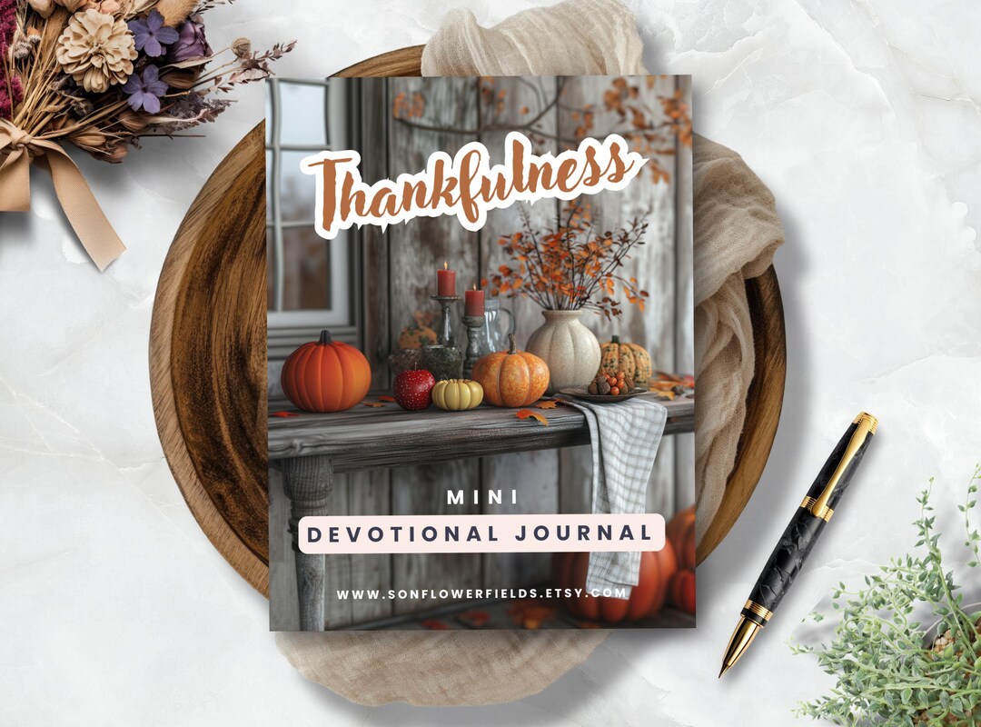 Thankfulness Printable and Fillable PDF Mini Devotional Journal, 10 ...