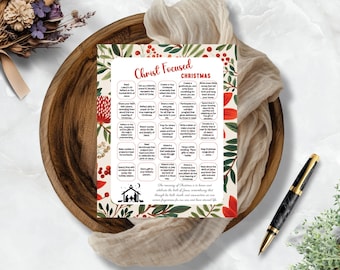 Printable Christ Centered Advent Calendar Printable in 5 Sizes ...
