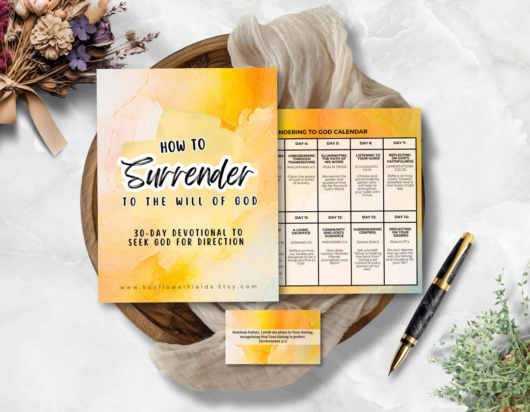 How to Surrender to the Will of God 30 Day Devotional Journal | Instant ...
