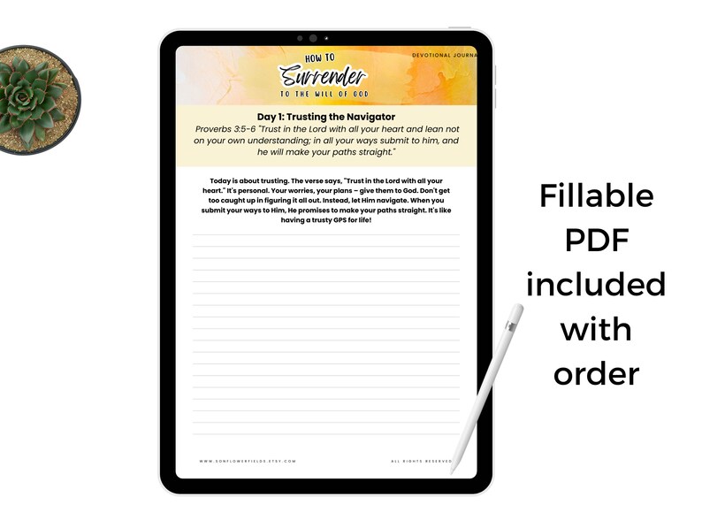 How to Surrender to the Will of God 30 Day Devotional Journal | Instant ...