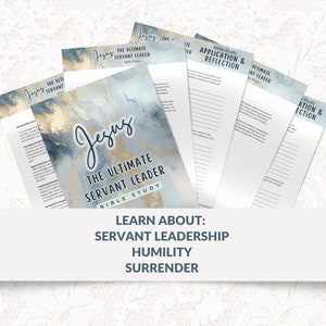 Bible Study Jesus the Ultimate Servant Leader Printable and Fillable ...