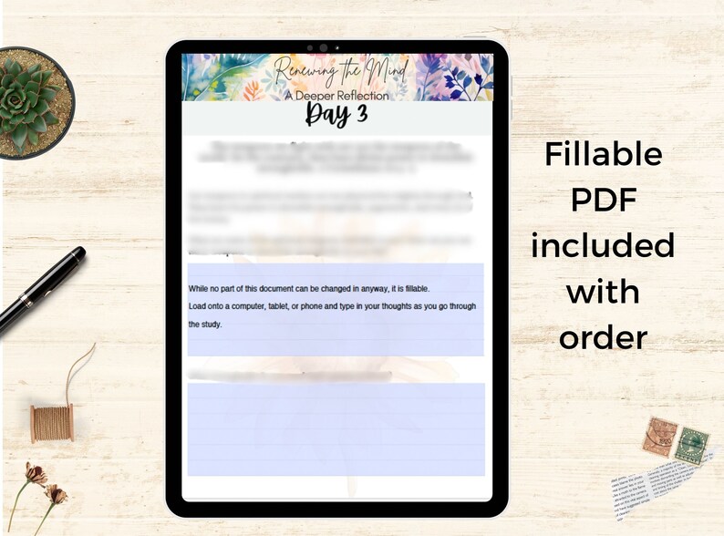 Renewing the Mind Printable and Fillable PDF Bible Study, Scriptural ...