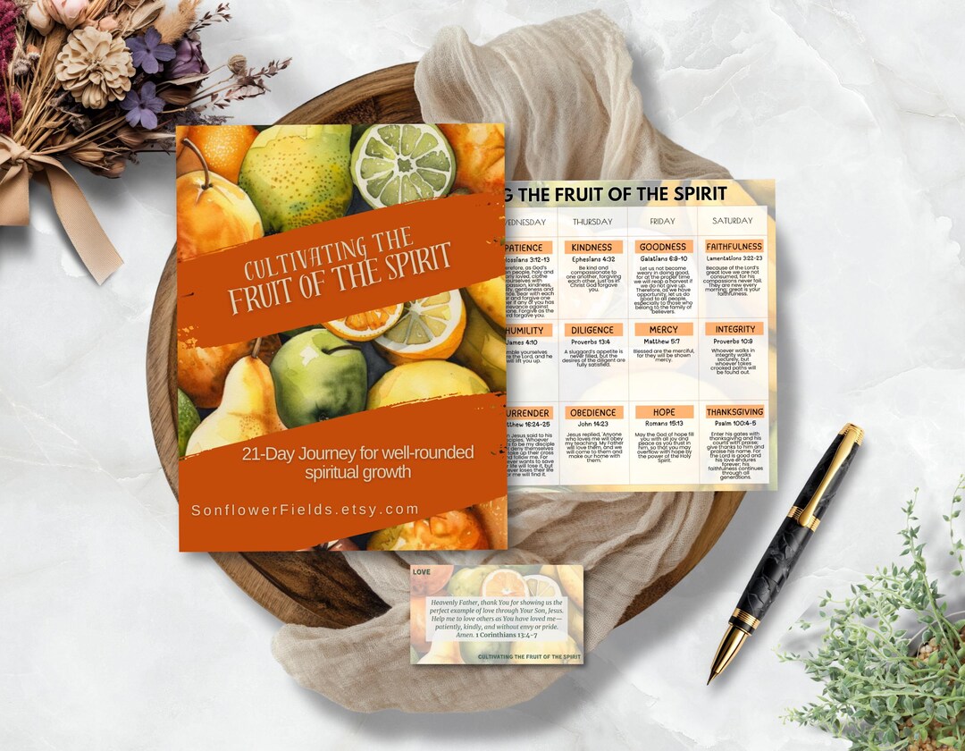 Fruit of the Spirit Printable and Fillable PDF Devotional Journal for ...