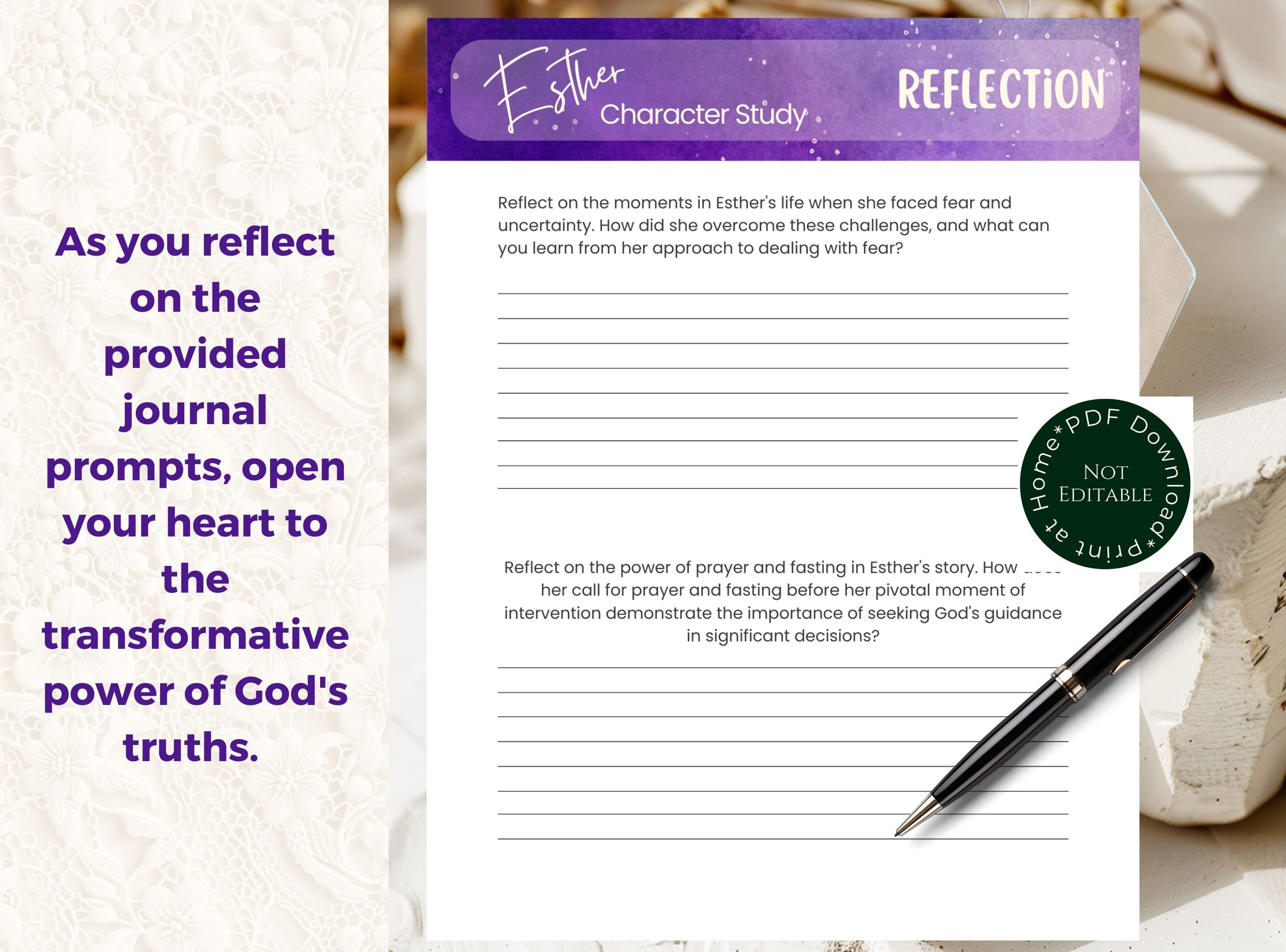 Character Study of Esther: Courage for Such a Time as This | Printable ...