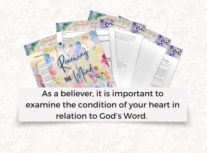 Renewing the Mind Printable and Fillable PDF Bible Study, Scriptural ...