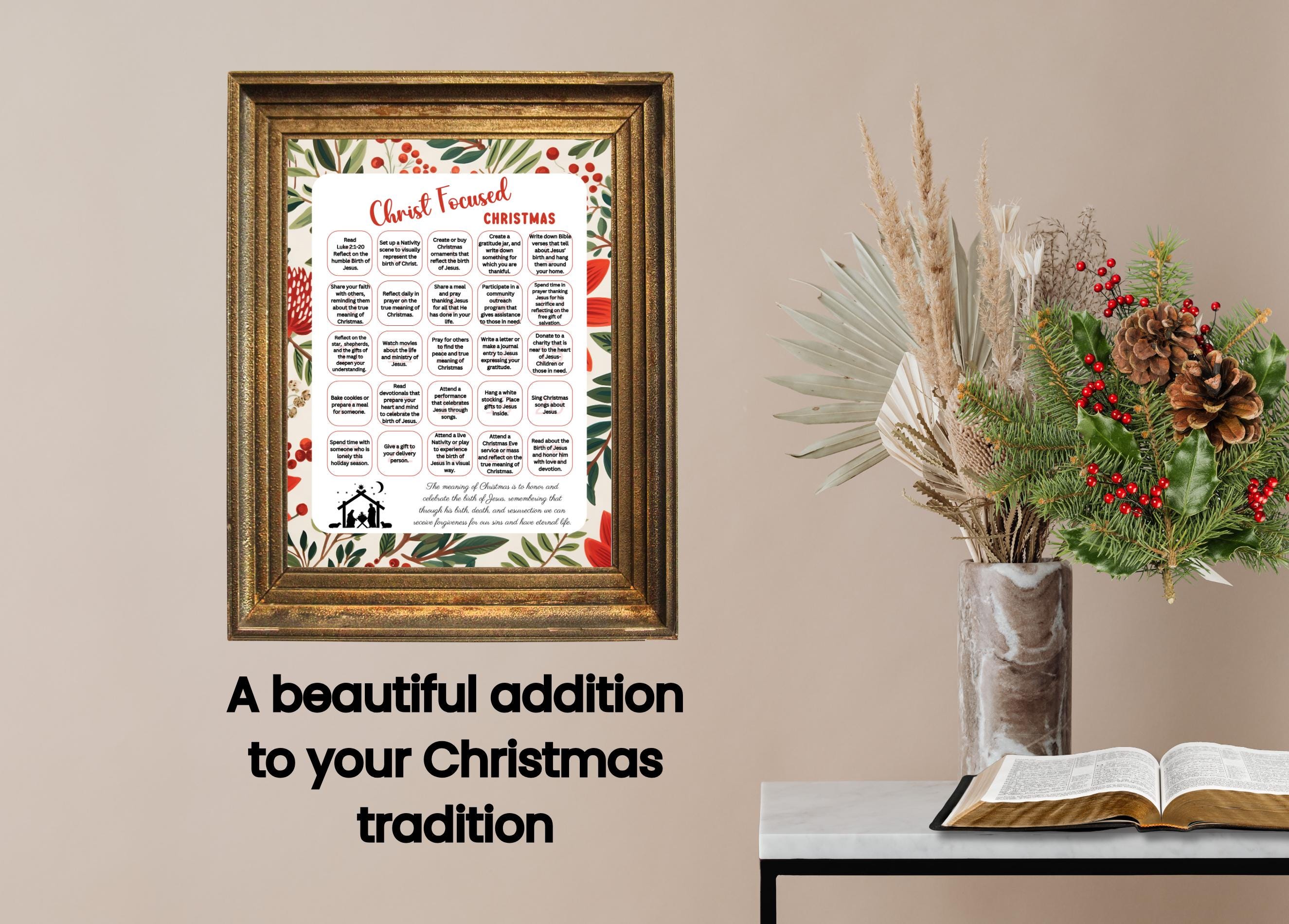 Printable Christ Centered Advent Calendar Printable in 5 Sizes ...