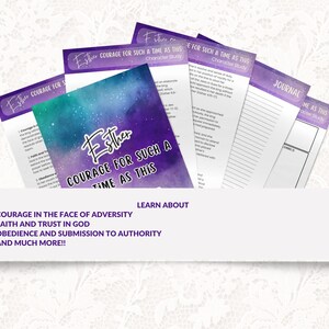 Character Study of Esther: Courage for Such a Time as This | Printable ...