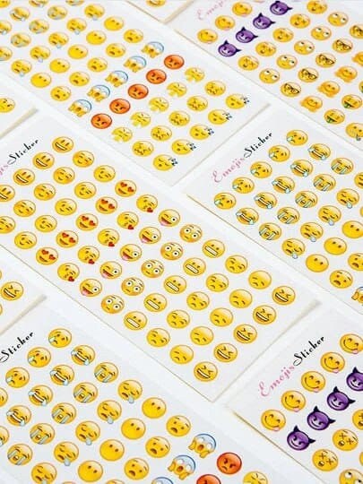 Emoji Sticker Set 12 Sheets 660 Facial Expression Stickers - Etsy