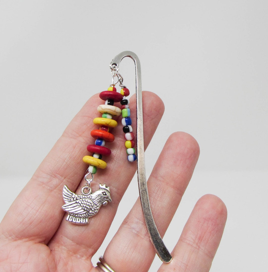 Chicken Hen Shepherds Hook Colorful Bookmark ~ Free Shipping! - Etsy