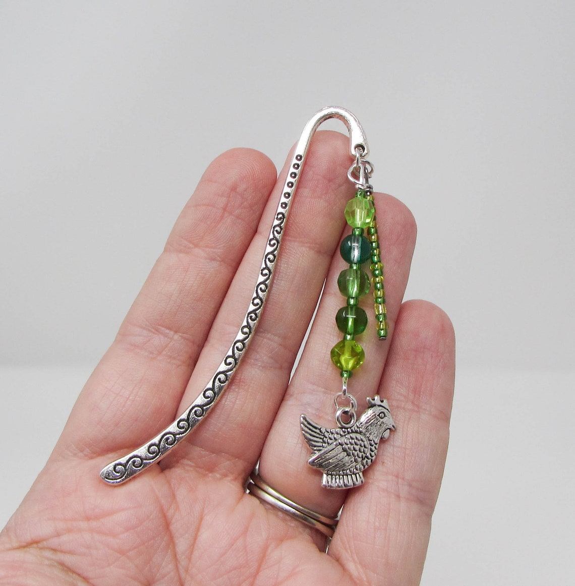 Dainty Chicken Hen Shepherds Hook Bookmark ~ Free Shipping! - Etsy