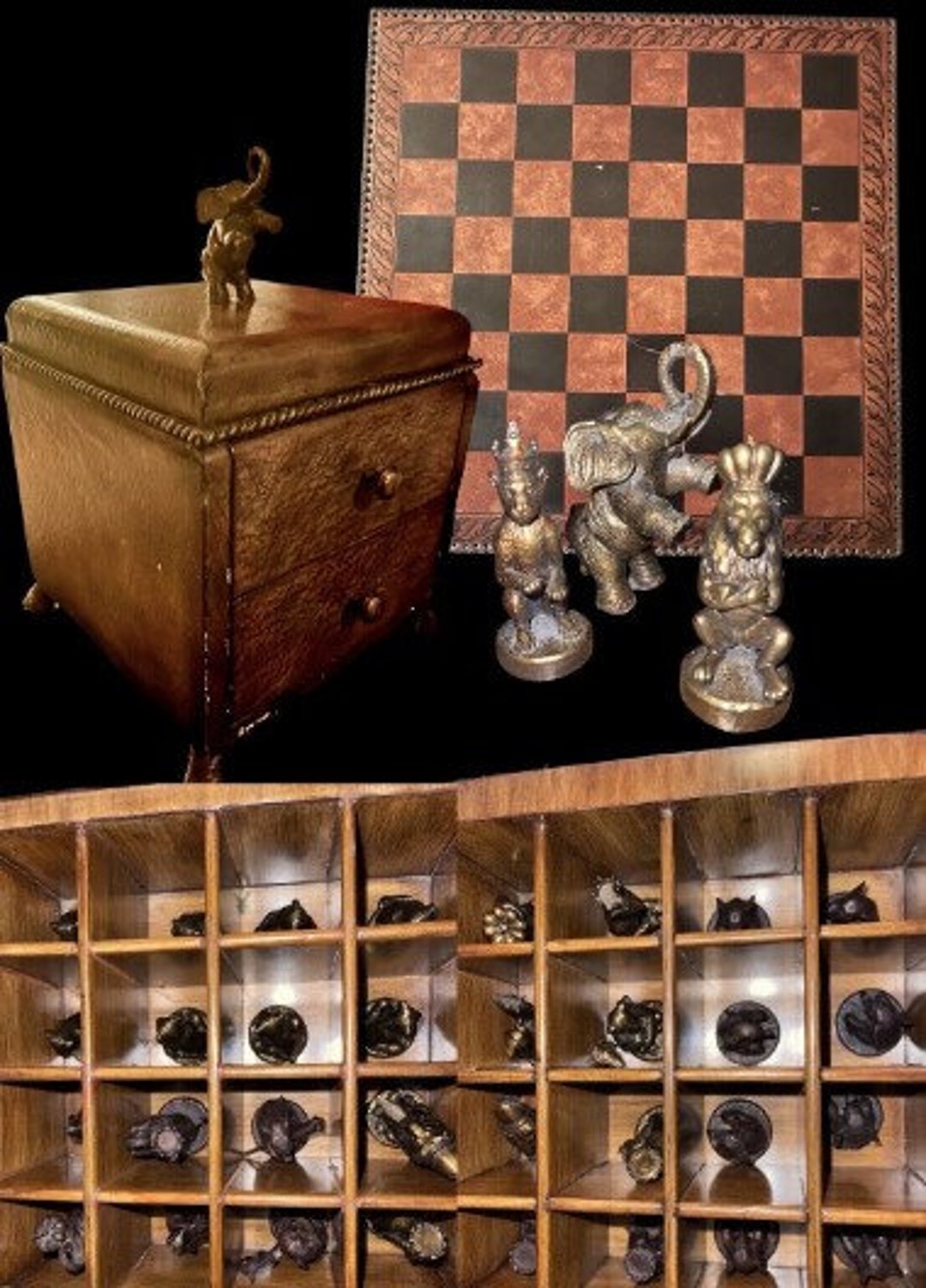 Chess Set by Reynard the Fox in Wood Case With Leather Chess - Etsy