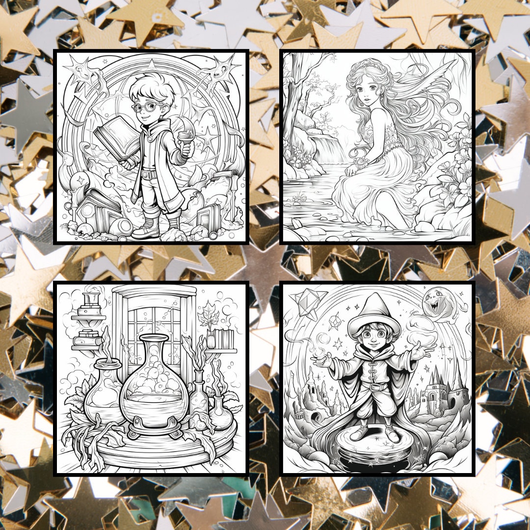 Enchanting Adventures Coloring Pages Pack Digital Download - Etsy
