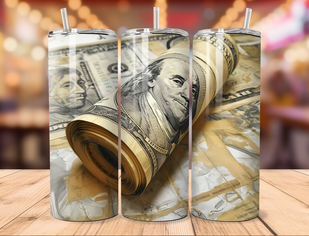 Money Roll Band Tumbler Wrap,hundred Dollar Money Roll Tumbler Wrap ...