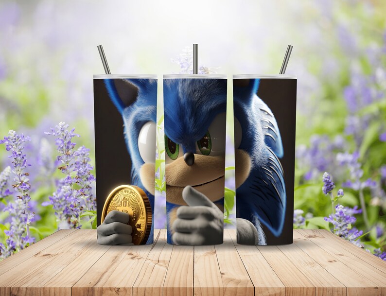Bitcoin Sonic Tumbler,sonic Tumbler,20 Oz Tumbler Wrap Png Straight ...