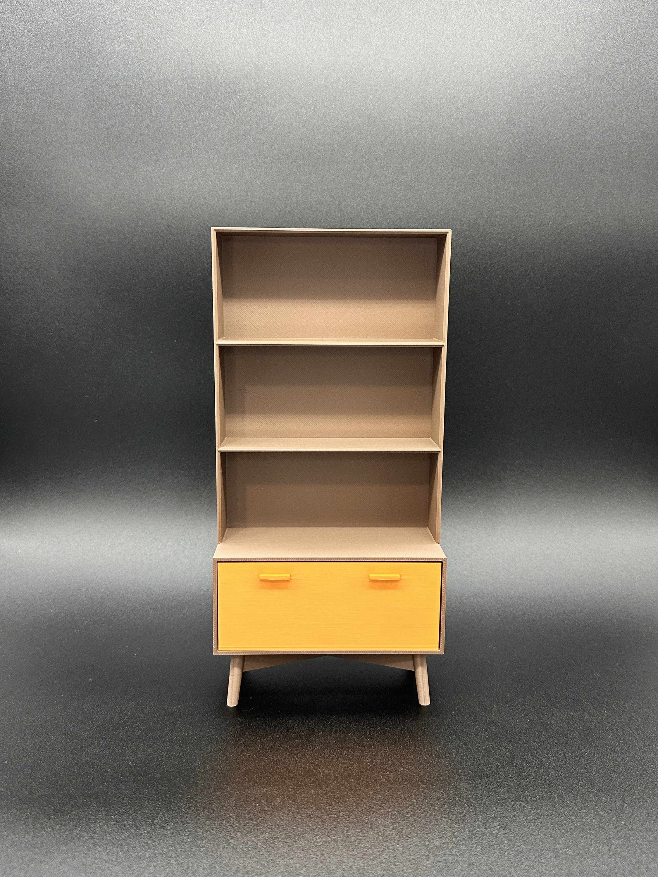 1/6 Scale-mini Mid Century Modern Bookcase/ Bookshelf / Mini Brands ...