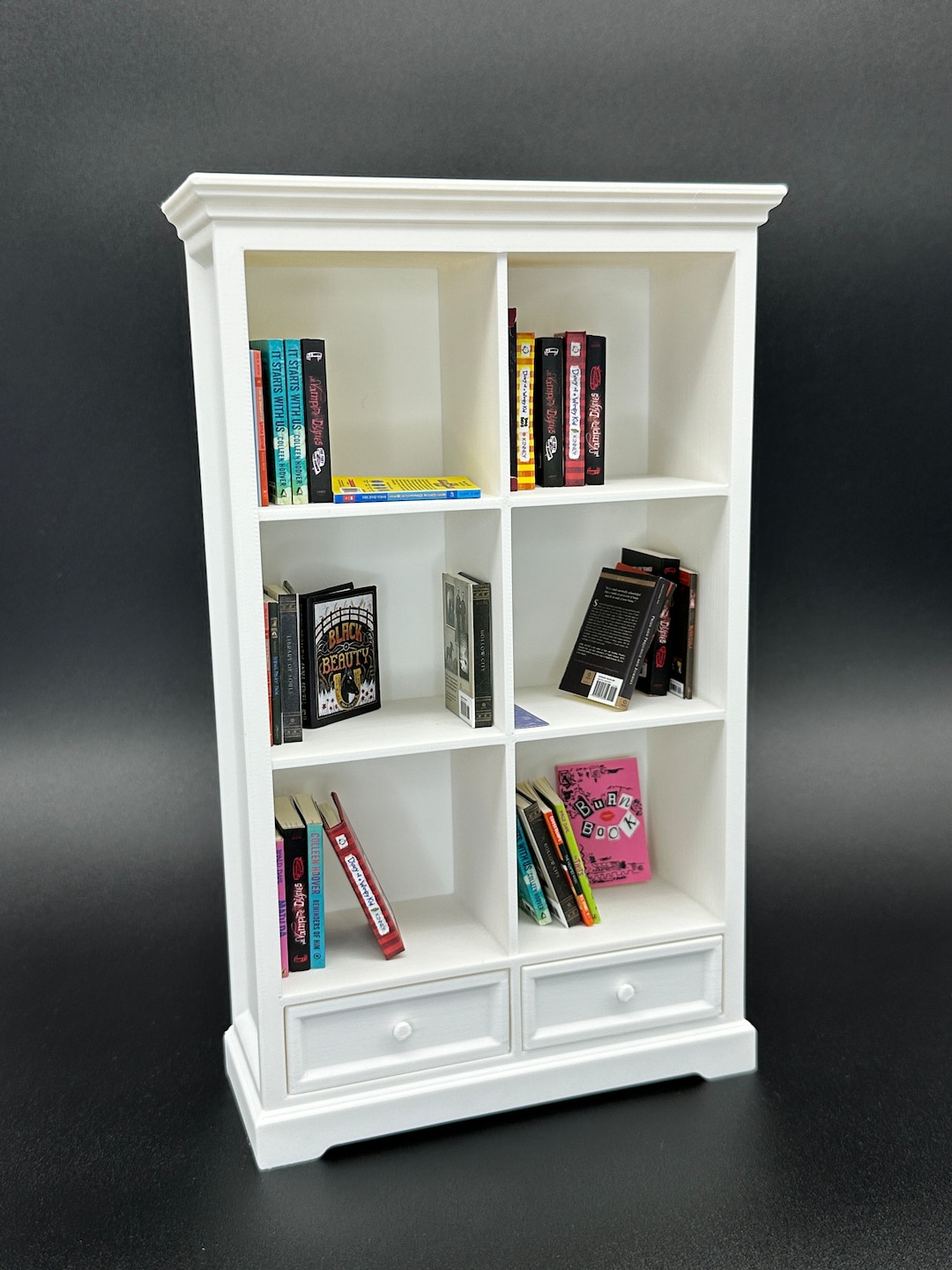 1/6 Scale 2 Drawer 3 Shelf Mini Bookshelf / Mini Brands Books / Mini ...
