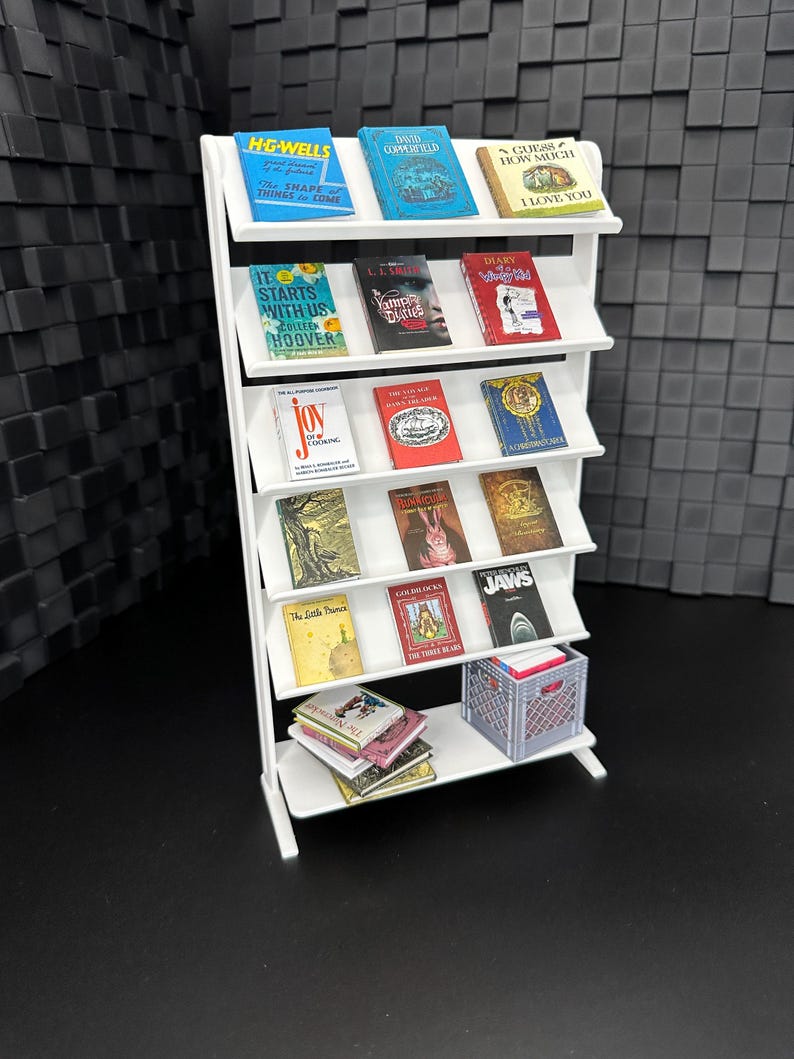 1/6 Scale Mini Magazine Rack / Mini Brands Books / Mini Books ...