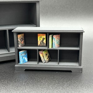 1/12 Scale 2 Shelf Low Mini Bookshelf / Mini Brands Books / Mini Books ...