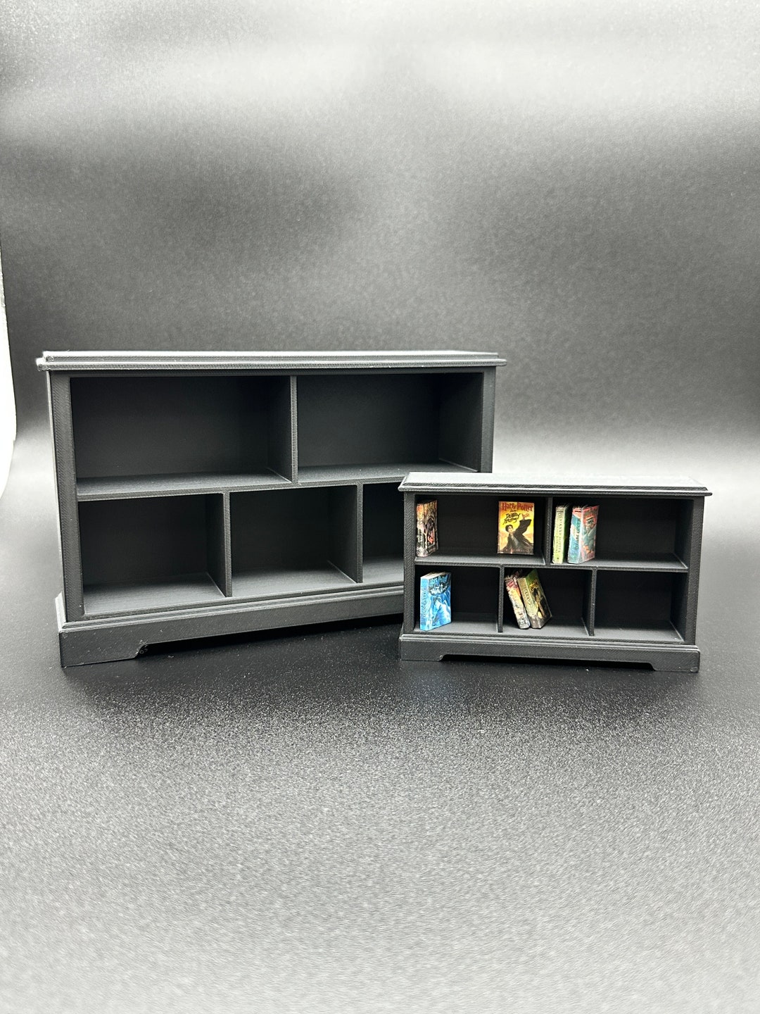 1/12 Scale / 2 Shelf Low Mini Bookshelf / Mini Brands Books / Mini ...