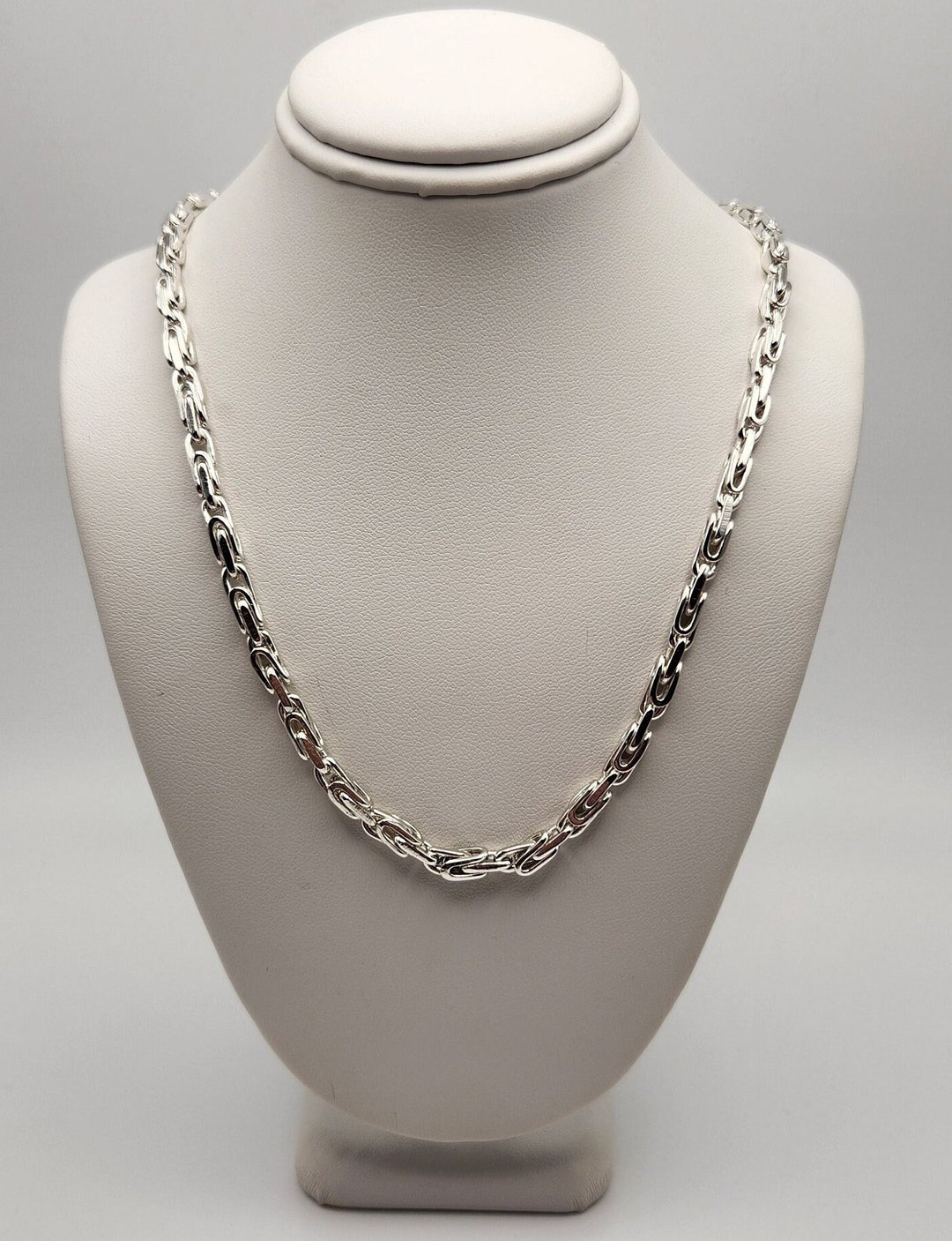Men's Argentium Silver Moscow Bit Chain - Etsy