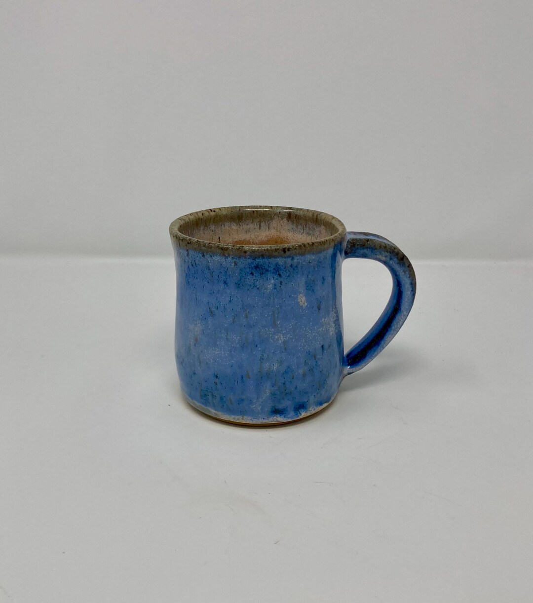 Rich Blue and Speckled Tan Mug - Etsy