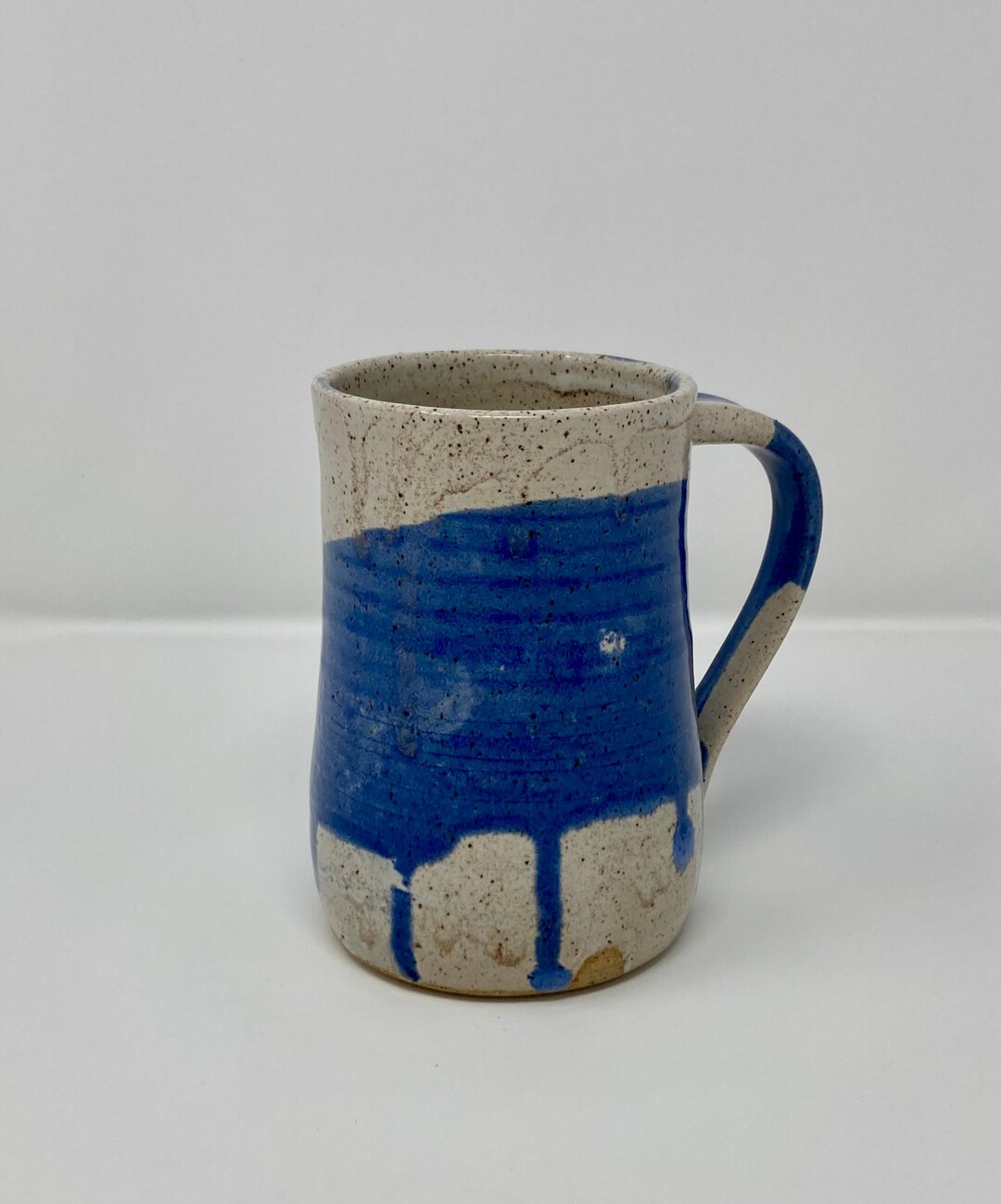 Oatmeal and Rich Blue Mug - Etsy