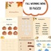 Fall Morning Menu Pages | Homeschool Morning Menu Pages | Preschool ...