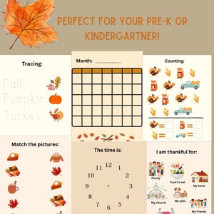 Fall Morning Menu Pages | Homeschool Morning Menu Pages | Preschool ...