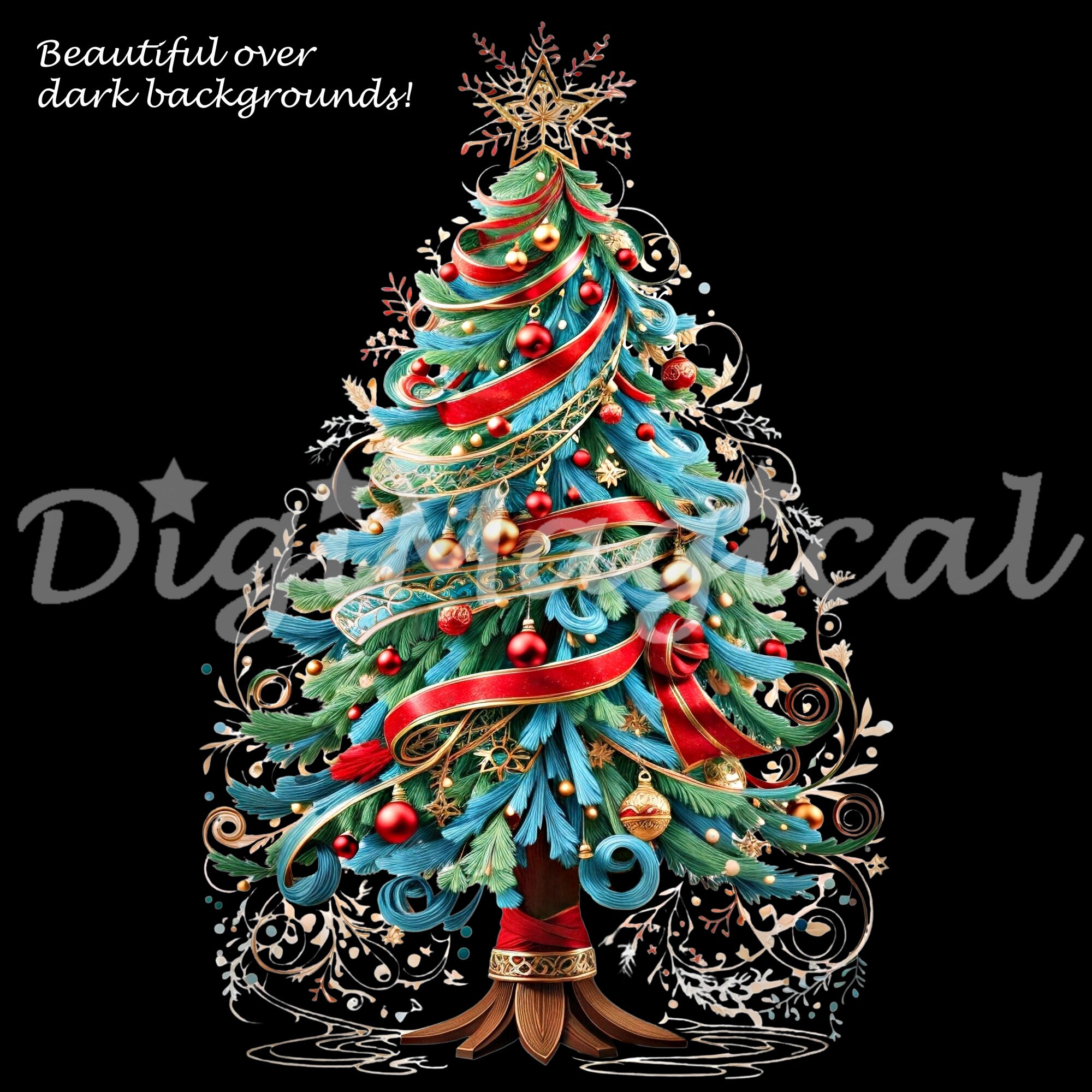 V1 Christmas Tree Transparent PNG & JPG, Christmas Tree Printable, High ...